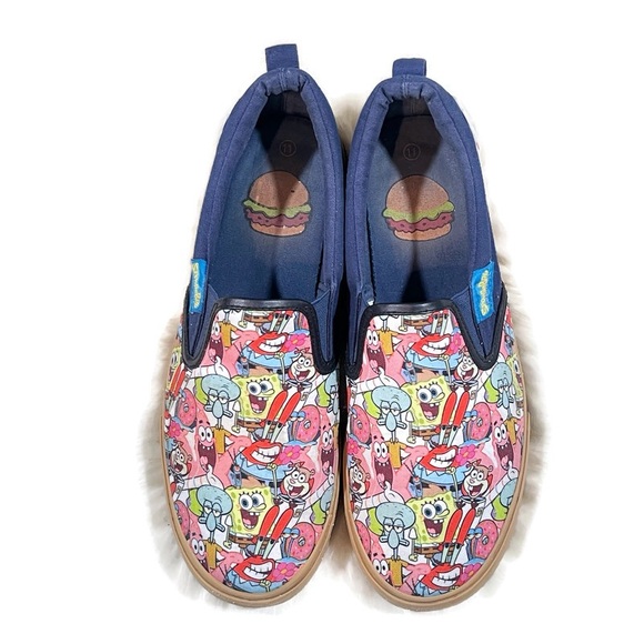 Nickelodeon | Shoes | Nickelodeon Spongebob Canvas Slip On Sneakers ...